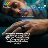 China NexRing smart ring—medical-grade titanium, IP68 waterproof, tracks sleep, blood oxygen, heart rate, HRV, stress, and exercise; non-invasive blood glucose monitoring. for sale