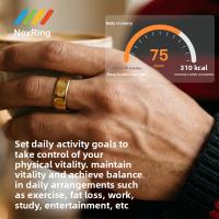 China NexRing smart ring—medical-grade titanium, IP68 waterproof, tracks sleep, blood oxygen, heart rate, HRV, stress, and exercise; non-invasive blood glucose monitoring. for sale
