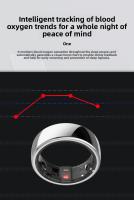 China NexRing smart ring—medical-grade titanium, IP68 waterproof, tracks sleep, blood oxygen, heart rate, HRV, stress, and exercise; non-invasive blood glucose monitoring. for sale