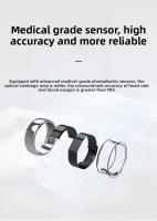 China NexRing smart ring—medical-grade titanium, IP68 waterproof, tracks sleep, blood oxygen, heart rate, HRV, stress, and exercise; non-invasive blood glucose monitoring. for sale