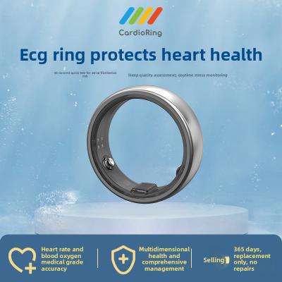 China CardioRing ECG Blood Pressure Smart Ring Medical Grade Dual Core Sleep Blood Oxygen Heart Rate HRV AI Health Tracker for sale
