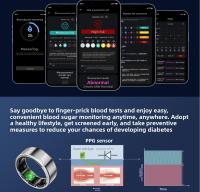 China Smart Health Ring Series combining AI technology with wearable sensors for continuous blood glucose and vital sign monitoring for sale
