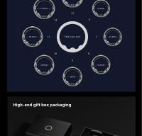 China Smart Health Ring Series combining AI technology with wearable sensors for continuous blood glucose and vital sign monitoring for sale