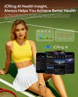 China X5A X5B Smart Health Ring Touch Control Non-Invasive Blood Glucose SpO2 Sleep Tracker with AI Coach for sale