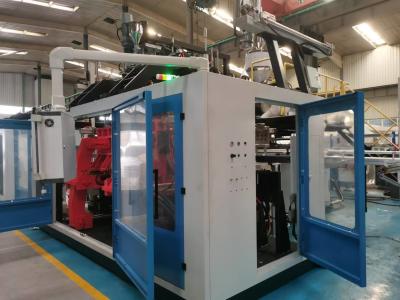 China durable 7.5x2 KW Servo System Plastic Bottle Blow Machine With Triple Color Extruder Motor for sale