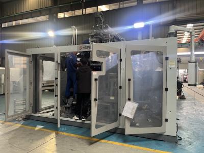 China MP100FD Extrusion Blow Molding Machine with 3 Heads and Auto Deflashing for 5ml-100L Plastic Products for sale