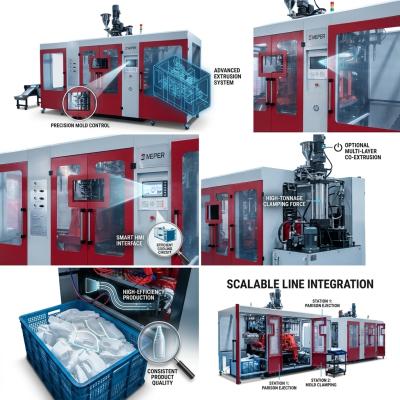 China High Output 180kg/h PE Extrusion Blow Molding Machine MP100FD for sale
