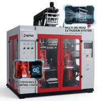 China Precision 120kN Clamping PE Blow Molding Machine 80FDE-4S(100) for sale