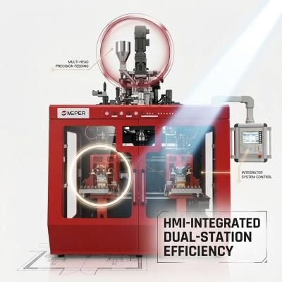 China Techmation PLC PETG Blow Molding Equipment 1L Bottle Line MP55D for sale