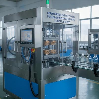 China Servo Driven Energy Saving PETG Blow Molding Machine 1L Bottle MP55D for sale