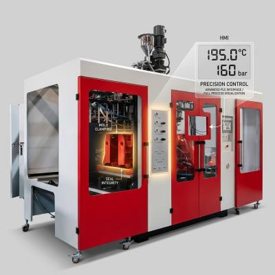China MP100FD Automatic Double Station HDPE Blow Moulding Machine 3 Head 10L IML for sale