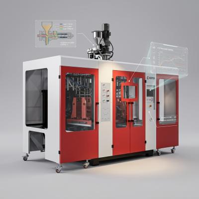 China Three Head HDPE Blow Molding Machine 5ml to 10L Volume Range for sale