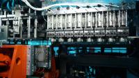 China 8 Head Fully Automatic Extrusion Blow Molding Machine MP90FS IML 350kN Clamping Force for sale
