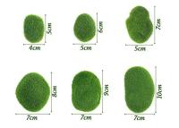 China 20pcs Decorative Simulation Moss Rock Stone Landscaping 3x5cm 5x6cm 7x8cm for sale