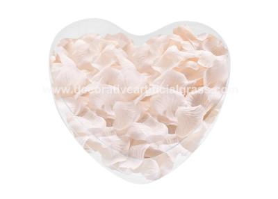 China Champagne Gold Artificial Flower Petals Faux Rose Petals 4.5*4.5cm for sale