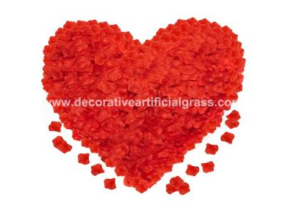 China Red Artificial Flower Petals Silk Satin Rose Petals OEM ODM for sale