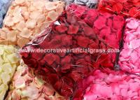 China 1000pcs Handmade Silk Cloth Faux Realistic Fake Rose Petals 5*5cm for sale
