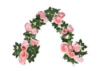 China 220cm Plastic Rattan Artificial Fake Flower Vines For Weddings Parties for sale