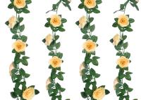 China 220cm Plastic Rattan Artificial Fake Flower Vines For Weddings Parties for sale