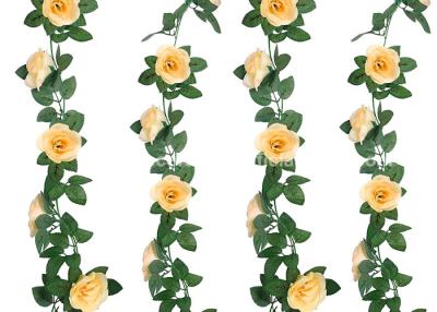 China 220cm Plastic Rattan Artificial Fake Flower Vines For Weddings Parties for sale