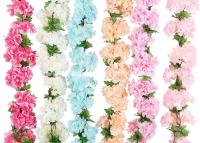 China 220cm Plastic Rattan Artificial Fake Flower Vines For Weddings Parties for sale