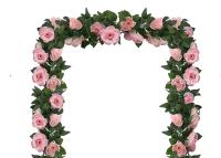 China Rose Vine Artificial Silk Flower Wedding Arch 3m 3.5m 4.5m for sale
