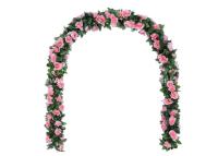 China Rose Vine Artificial Silk Flower Wedding Arch 3m 3.5m 4.5m for sale