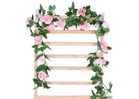 China Bendable Artificial Rose Vine Diy Flower Row 5cm*100cm  6cm*120cm for sale