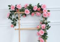 China Bendable Artificial Rose Vine Diy Flower Row 5cm*100cm  6cm*120cm for sale