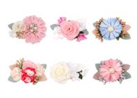 China 24g Bridal Hair Decorative Artificial Silk Flower Hair Clips 100% Handmade for sale