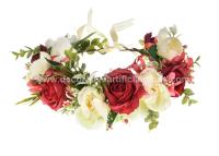 China Bridal Simulation Artificial Flower Garland Diy Fake Flower Crown 18cm for sale