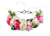 China Bridal Simulation Artificial Flower Garland Diy Fake Flower Crown 18cm for sale