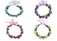 China SEDEX Adjustable Artificial Flower Wreath Headbands For Wedding OEM for sale