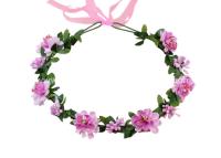 China SEDEX Adjustable Artificial Flower Wreath Headbands For Wedding OEM for sale