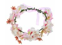 China Adjustable Hairbands Silk Flower Wedding Wreath For Hair OEM ODM for sale