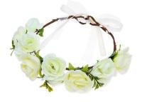 China Adjustable Hairbands Silk Flower Wedding Wreath For Hair OEM ODM for sale