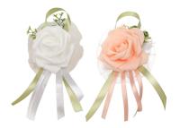 China Bridesmaid Artificial Silk Flowers Silk Wrist Corsages OEM ODM for sale