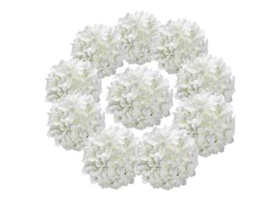 China 17cm Artificial Flower Silk Hydrangea Heads For Home Wedding Decor for sale