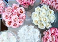 China 3 Inches Stemless Realistic Stemless Fake Flowers Roses For Valentine Weddings Decor for sale