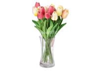 China 15 Pcs Artificial Tulip Silk Flower Bouquets Resin Decorations for sale