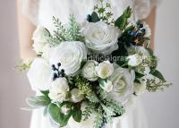 China 25cm*30cm Artificial Silk Flowers Heads For Party Event Decoration for sale