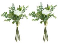 China Eucalyptus Leaves Artificial Silk Flowers Branches 100% Handmade for sale