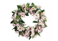 China 20'' Holiday Derocative Artificial Floral Door Wreath With Green Leaves for sale
