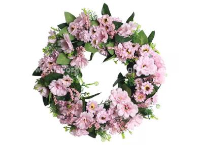 China 20'' Holiday Derocative Artificial Floral Door Wreath With Green Leaves for sale