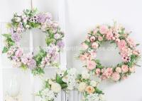 China 15'' Hanging Artificial Flower Wreaths On Door OEM ODM for sale