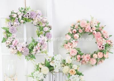 China 15'' Hanging Artificial Flower Wreaths On Door OEM ODM for sale