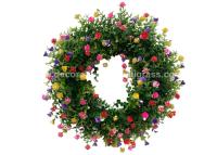 China 30cm 40cm 50cm Silk Artificial Flower Wreaths For Front Door for sale