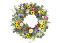 China 30cm 40cm 50cm Silk Artificial Flower Wreaths For Front Door for sale