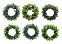 China 18 Inch Artificial Greenery Wreath Decorative Flower Garlands OEM for sale