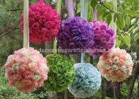 China 15cm 20cm 30cm Artificial Flower Ball Wedding Flower Arrangement for sale